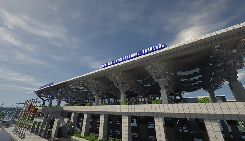 Nhóm game thủ tái hiện lại sân bay Nội Bài trong Minecraft với tỷ lệ 1:1