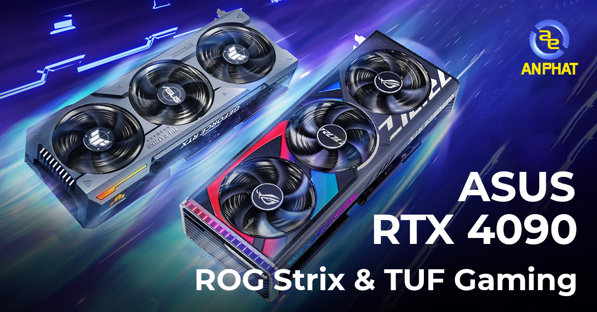 Asus hé lộ hình ảnh 2 phiên bản RTX 4090 ROG Strix & TUF Gaming