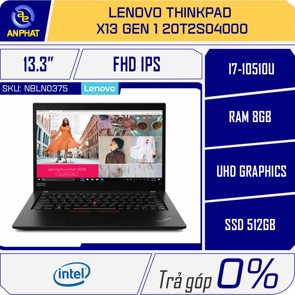 Laptop Lenovo ThinkPad X13 Gen 1 20T2S04000 Chính Hãng