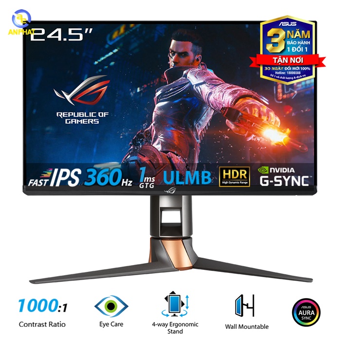 Màn hình máy tính Asus ROG SWIFT 360Hz PG259QN 24.5 inch FHD IPS